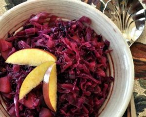 Chou rouge aux pommes avec thermomix