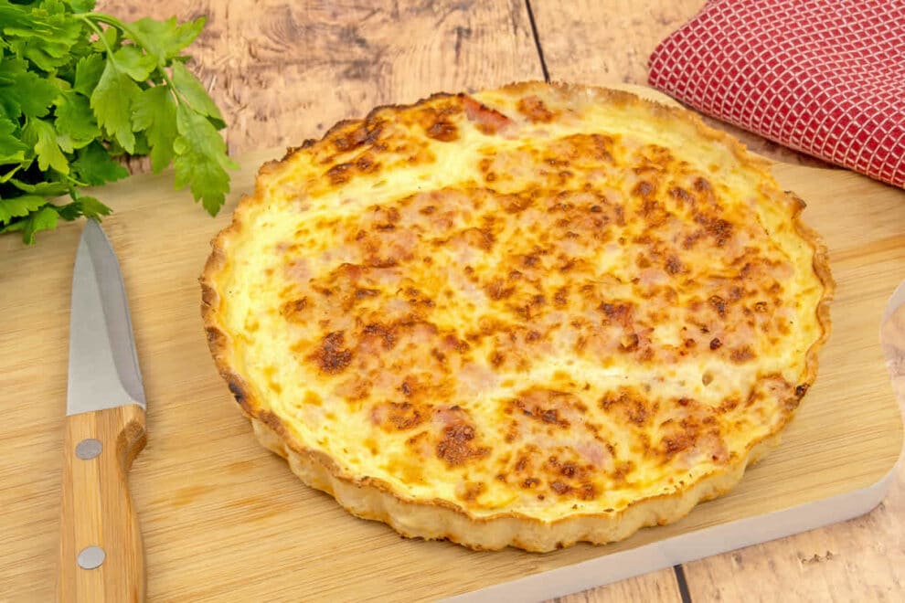 Quiche lorraine légère au Thermomix, simple et facile à réaliser