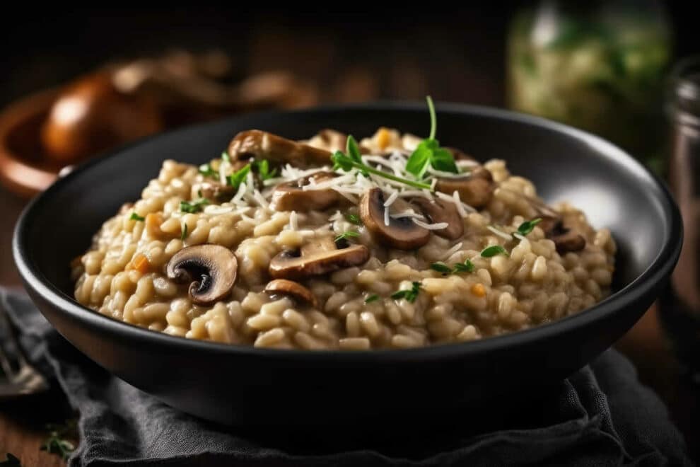 Risotto d'orzo aux champignons et fromage : Le secret d'un repas chic ...
